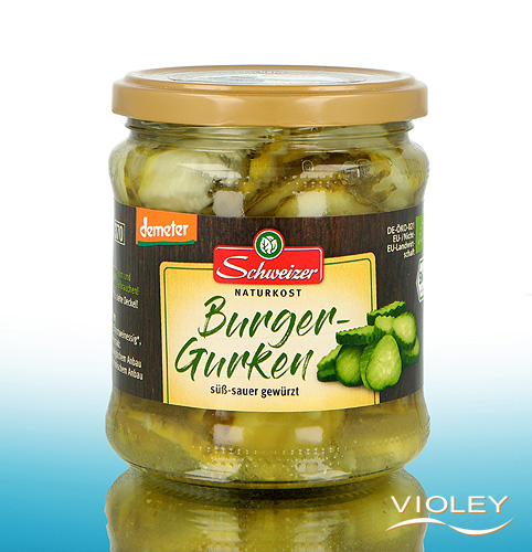 Schweizer Organic Burger Gherkins 185 g at Violey