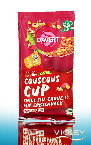 Davert Organic Couscous Cup Chili sin Carne 58 g at Violey