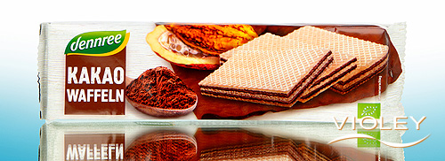 dennree Organic Cocoa Wafers 125 g at Violey
