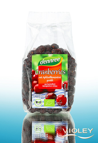 dennree Organic Cranberries dried 100 g at Violey