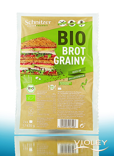 Schnitzer Organic Bread Grainy, gluten free 430 g at Violey