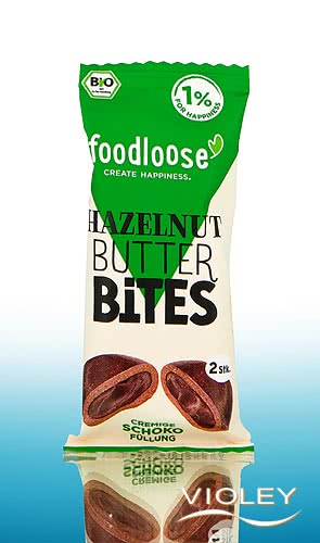 Foodloose Organic Hazelnut Butter Bites 2 x 20 g at Violey